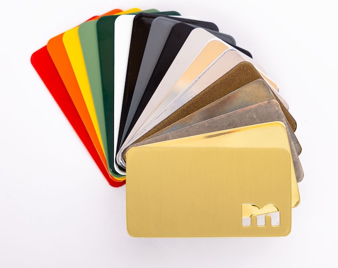 Brass Sample Disc Swatches in Antique Gold, Silver, Matte Black ...