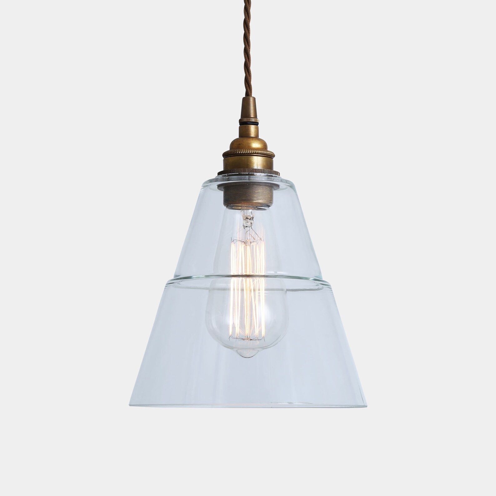 Lyx Contemporary Clear Glass Cone Pendant Light 18cm - Etsy