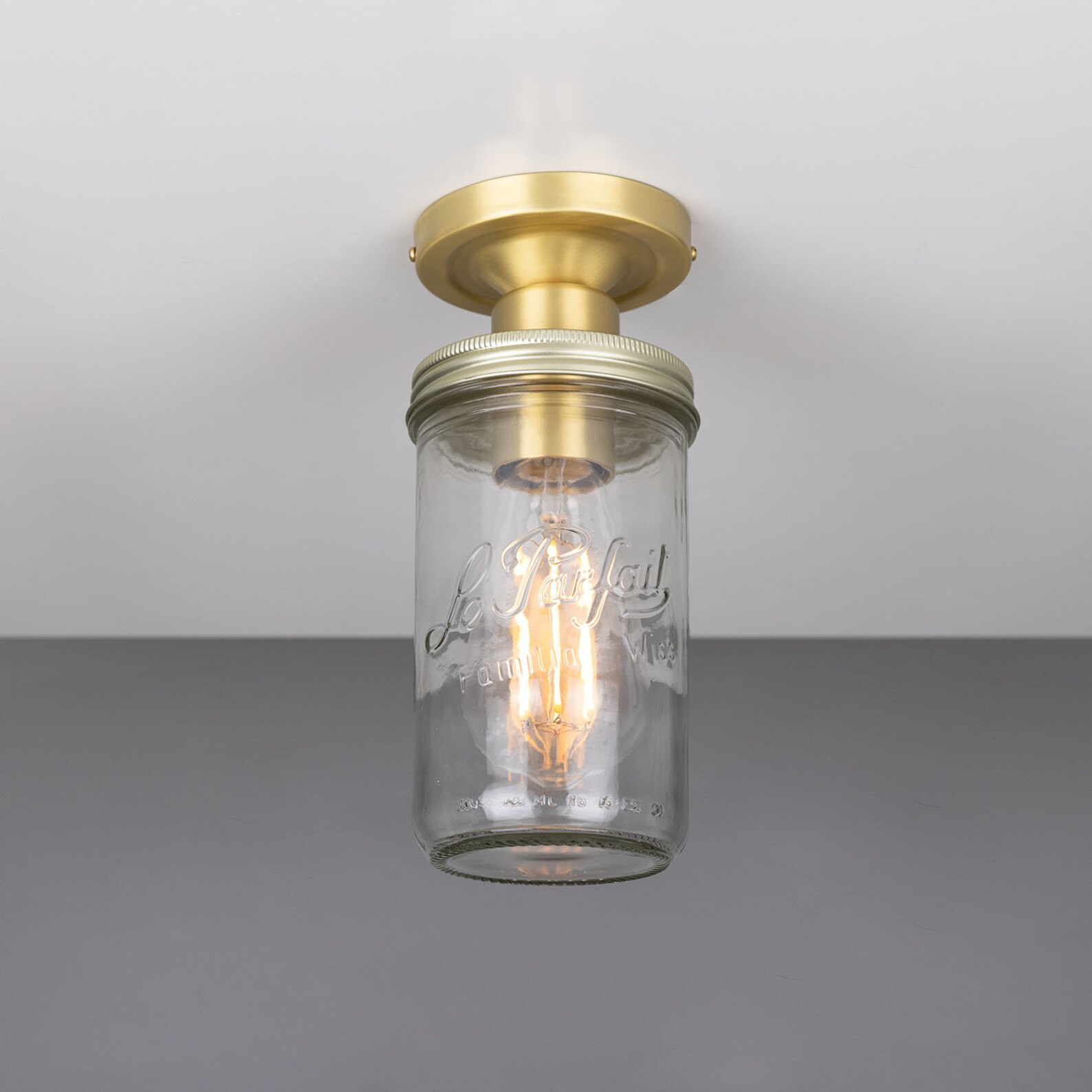 Jam Jar Vintage Retro Flush Ceiling Light - Etsy