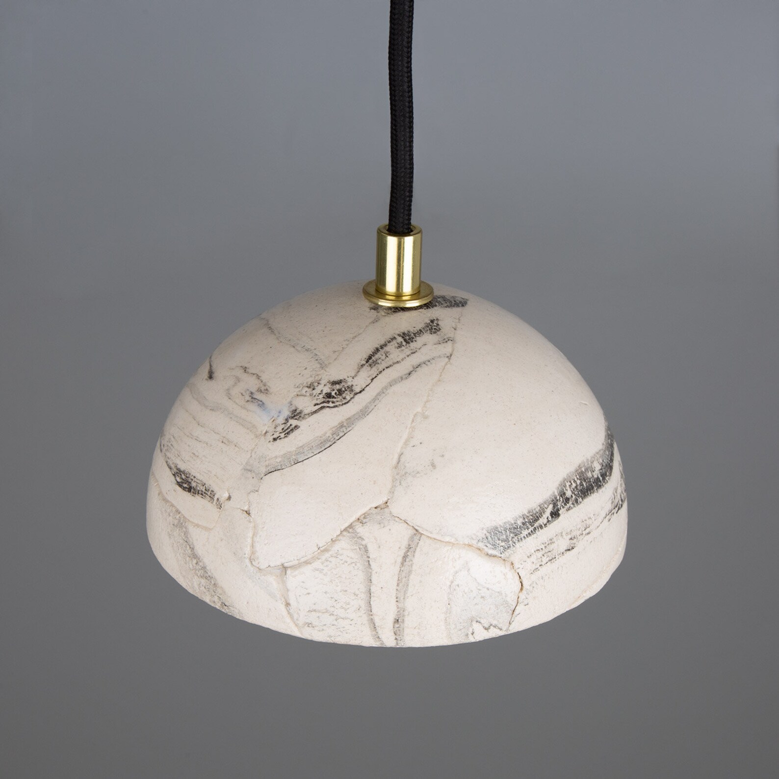 Ferox Small Marbled Ceramic Dome Pendant Light 14cm - Etsy