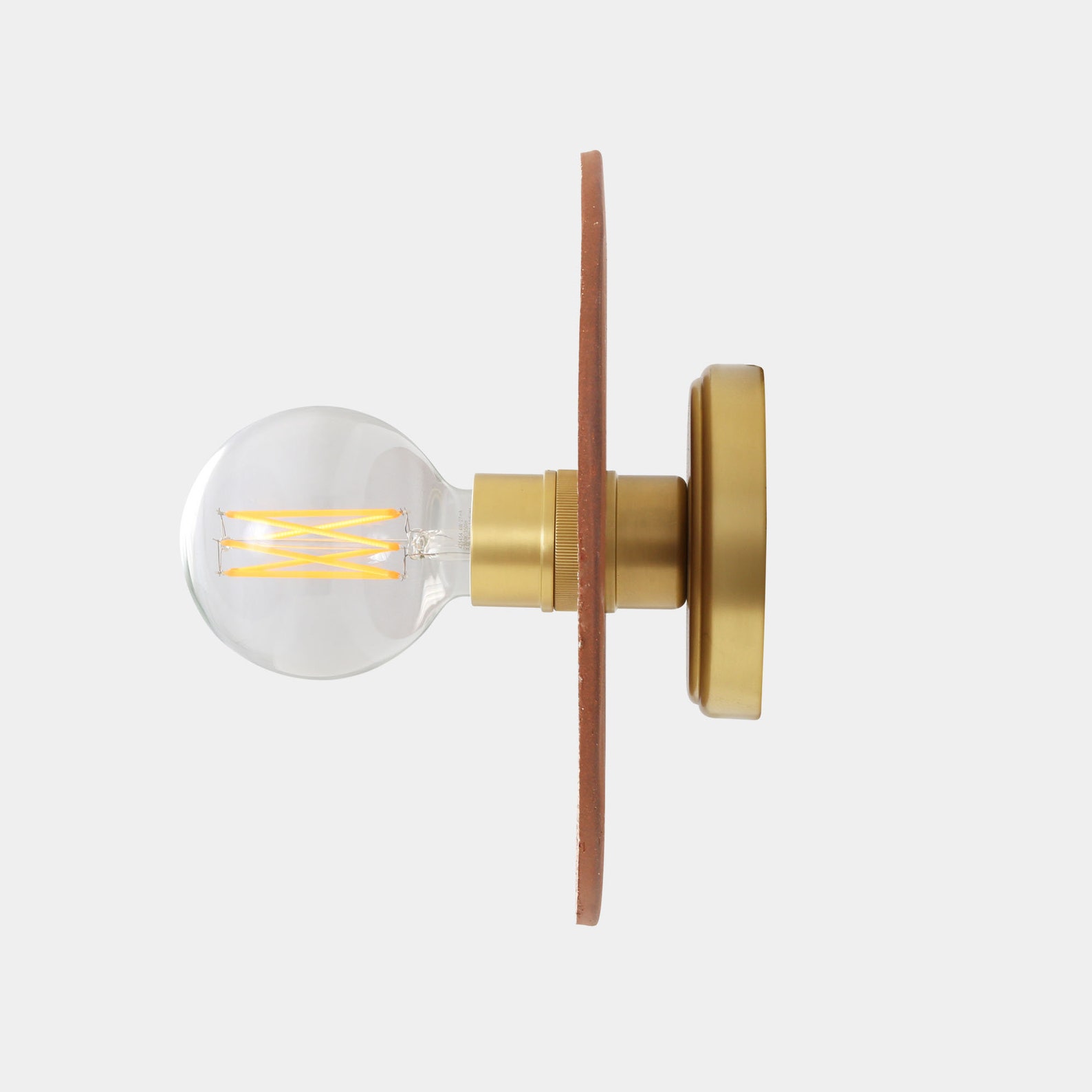 Bog Oak Organic Ceramic Disc Wall Light Red Iron | Etsy