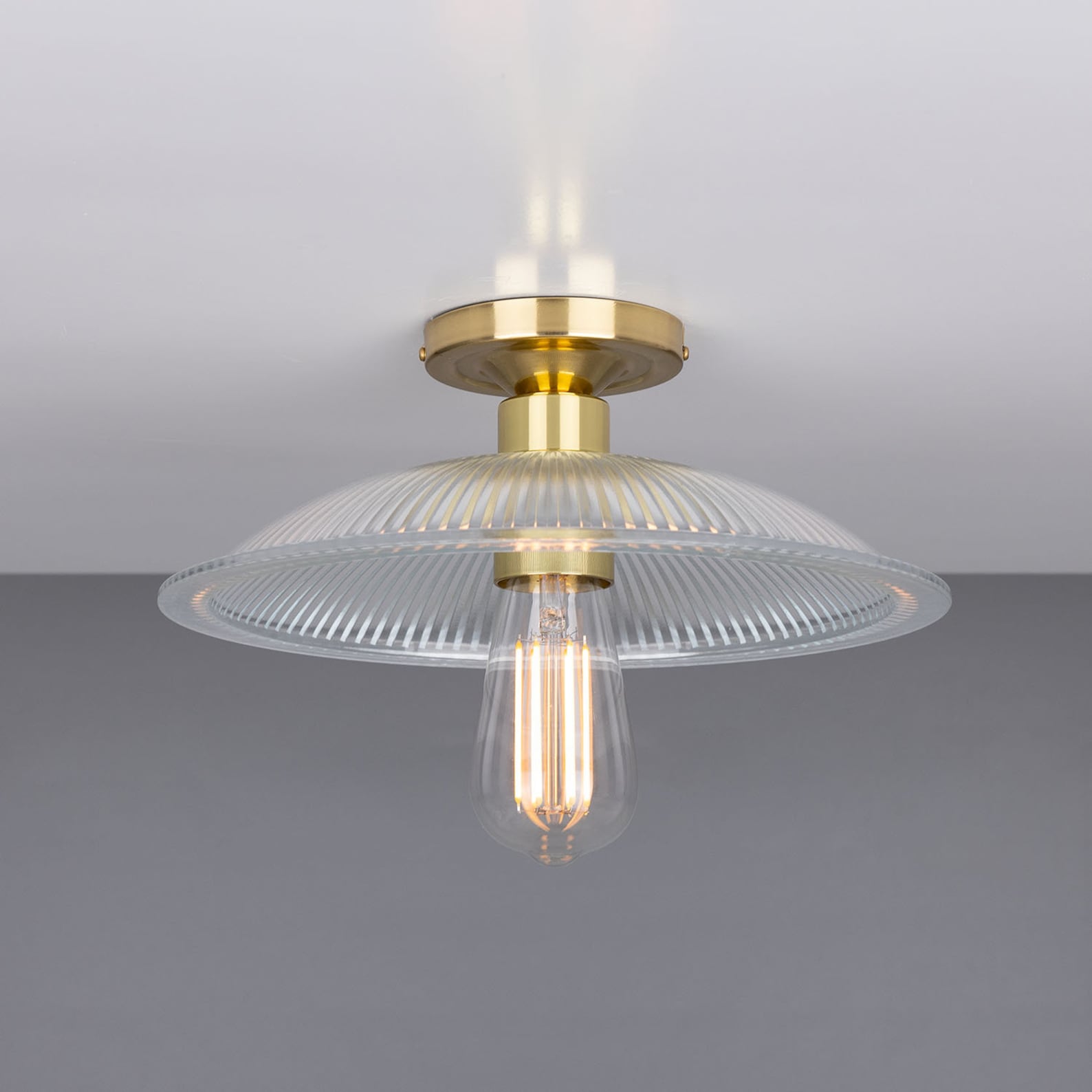 Calix Holophane Glass Flush Ceiling Light 30cm - Etsy
