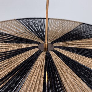 Vernon Raffia Striped Rope Pendant Light 83cm - Etsy