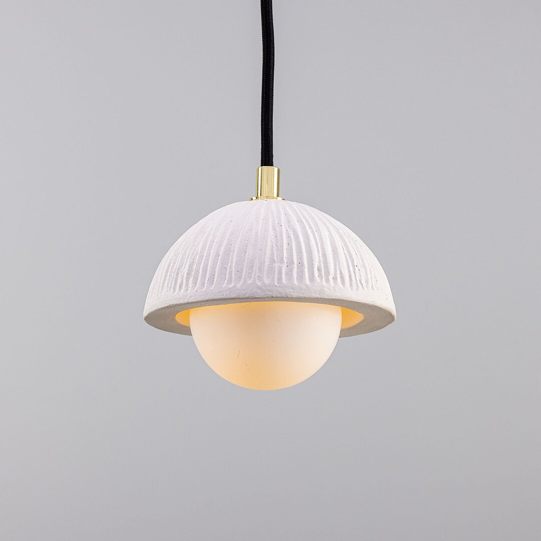 Ferox Small Ceramic Dome Pendant Light 5.5'' (14cm), Matte White ...