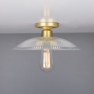 Calix Holophane Glass Flush Ceiling Light 30cm - Etsy