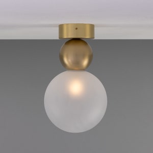 Helena Glass and Brass Ball Ceiling Light 6'' (15cm) - Etsy