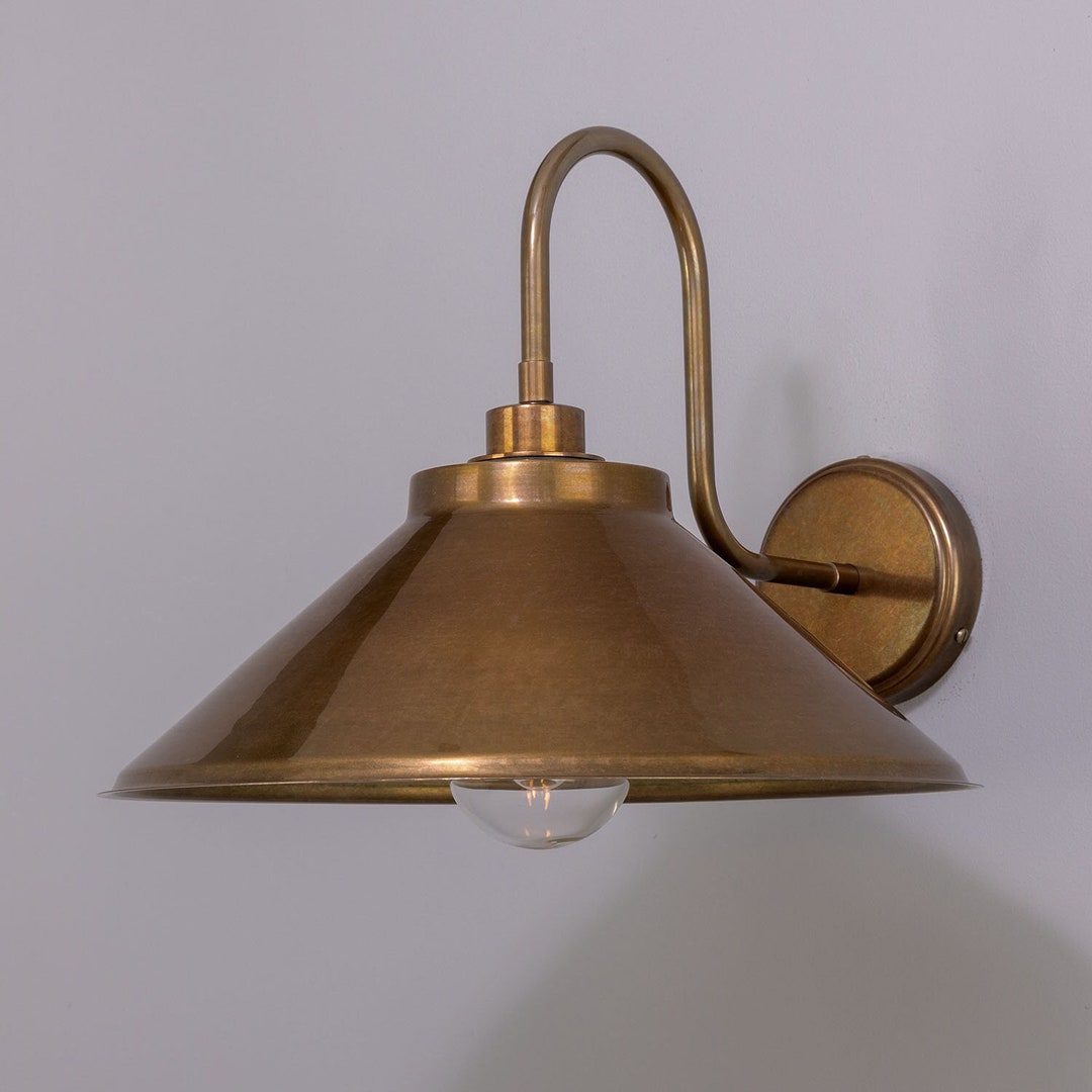 Nerissa Industrial Swan Neck Wall Sconce 14.5'' (37cm) IP65 - Etsy