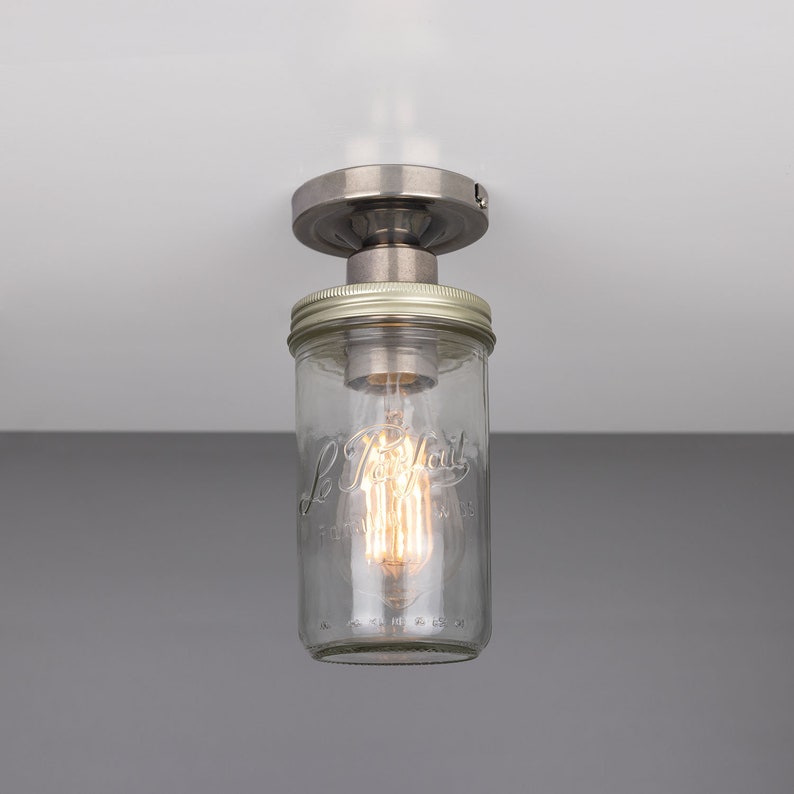 Jam Jar Vintage Retro Flush Ceiling Light - Etsy