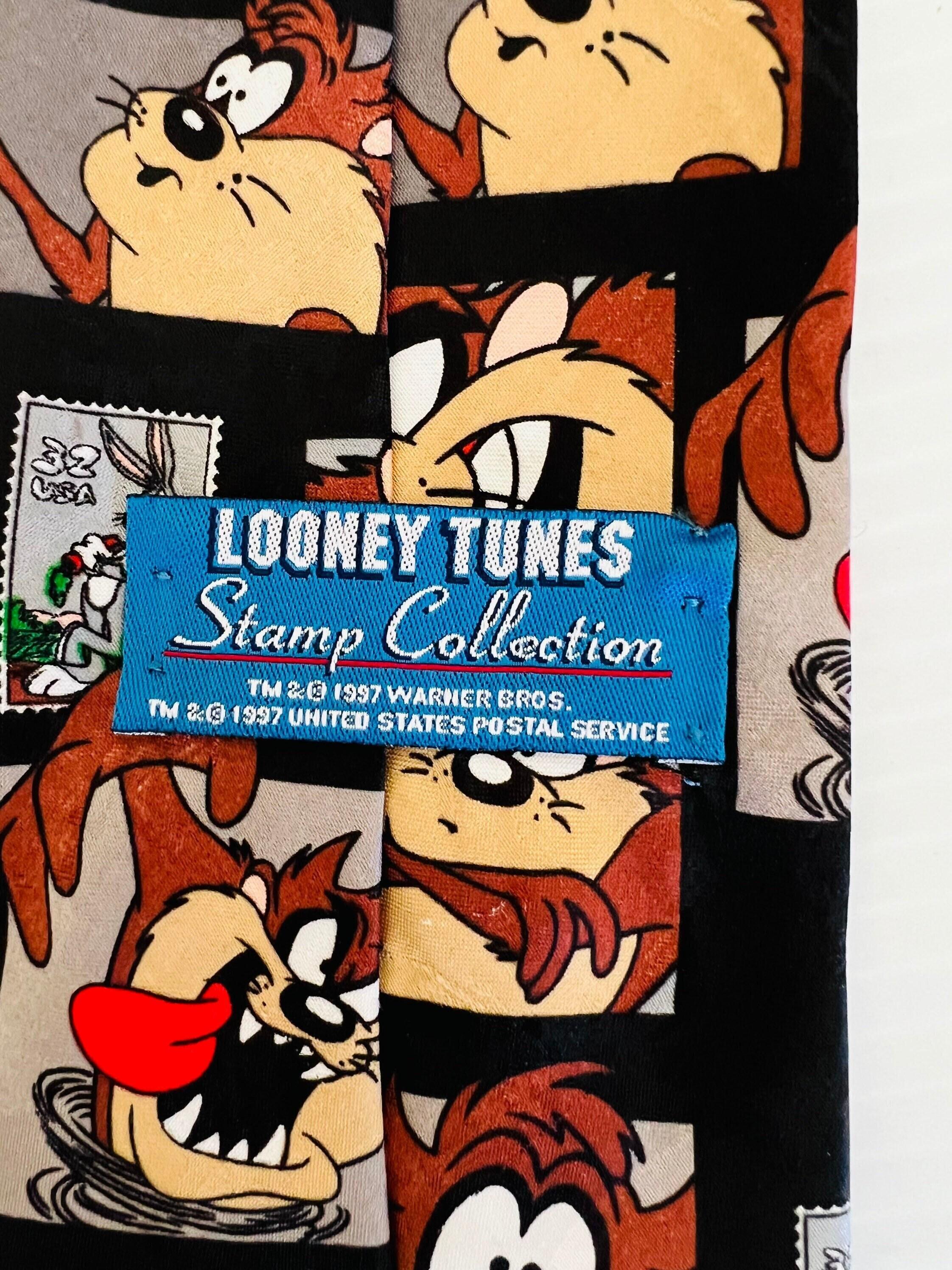 Warner Bros Looney Tunes Stamps Collection 1997 Taz Bugs Bunny Neck Tie ...
