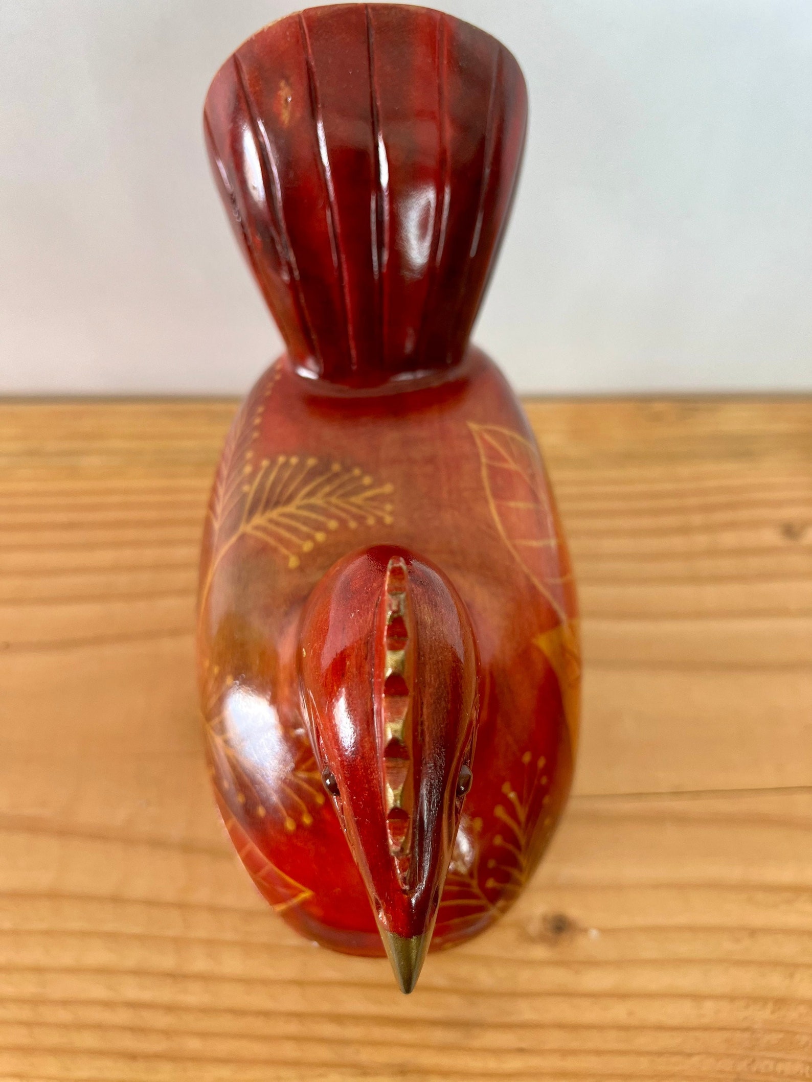 Vintage Wood Chicken Rooster Trinket Box Lacquered Hand Painted ...