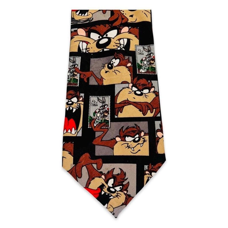 Warner Bros Looney Tunes Stamps Collection 1997 Taz Bugs Bunny Neck Tie ...