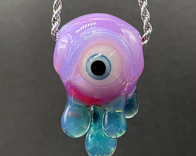 Drippy Cyclops Glass Pendant - Etsy