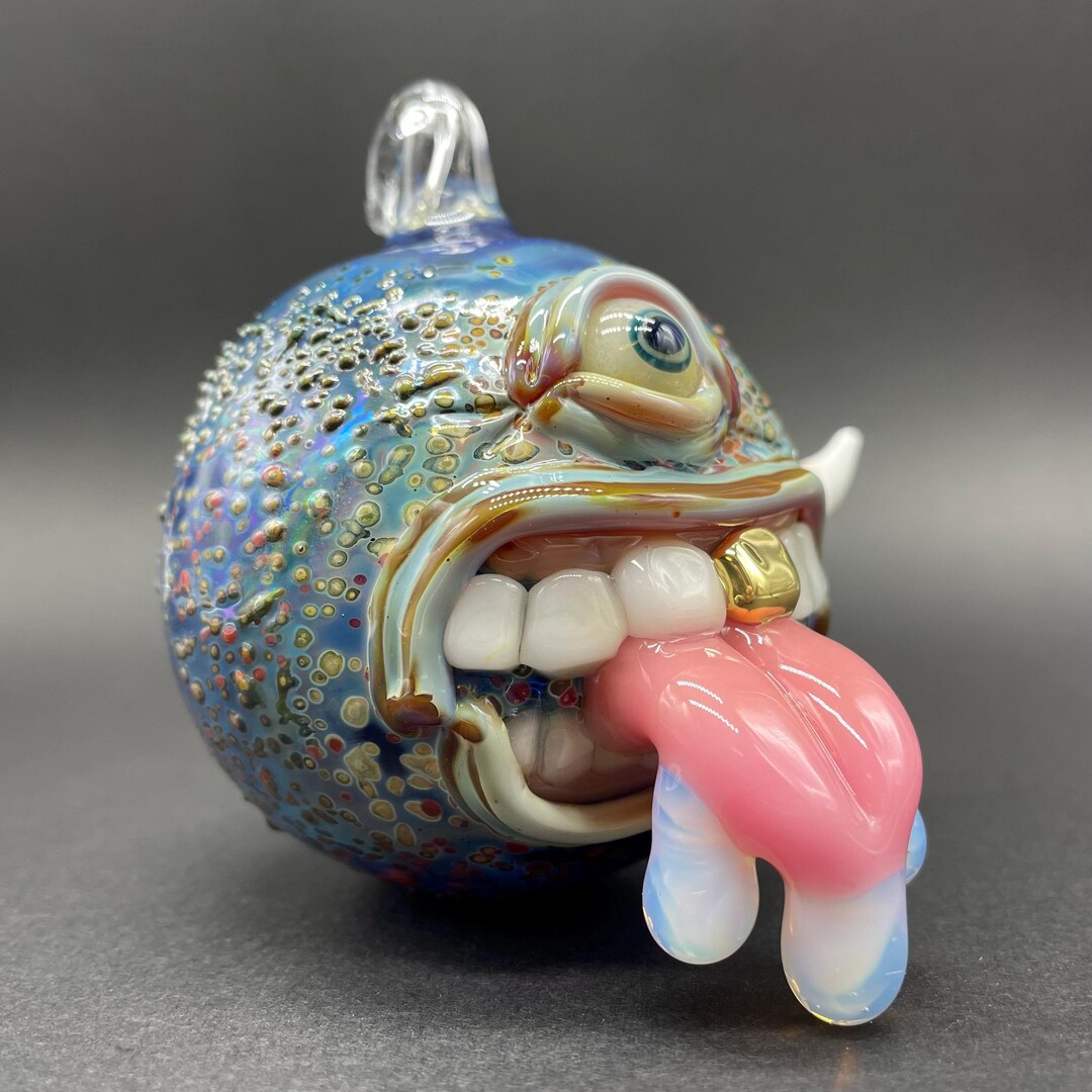 Tongue Demon Glass Ornament - Etsy