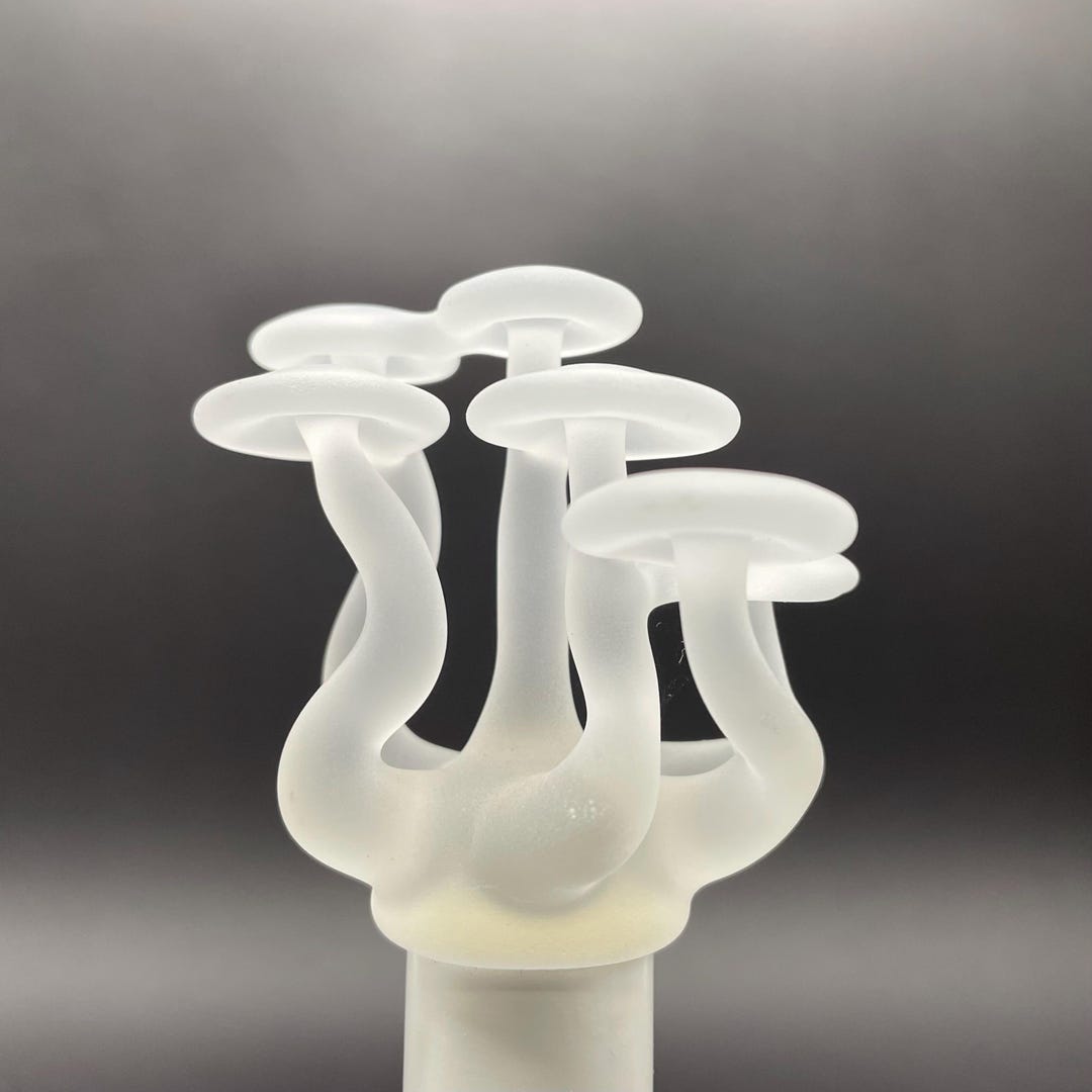 Mushroom, Frosted Clear Glass Led Night Light. - Etsy