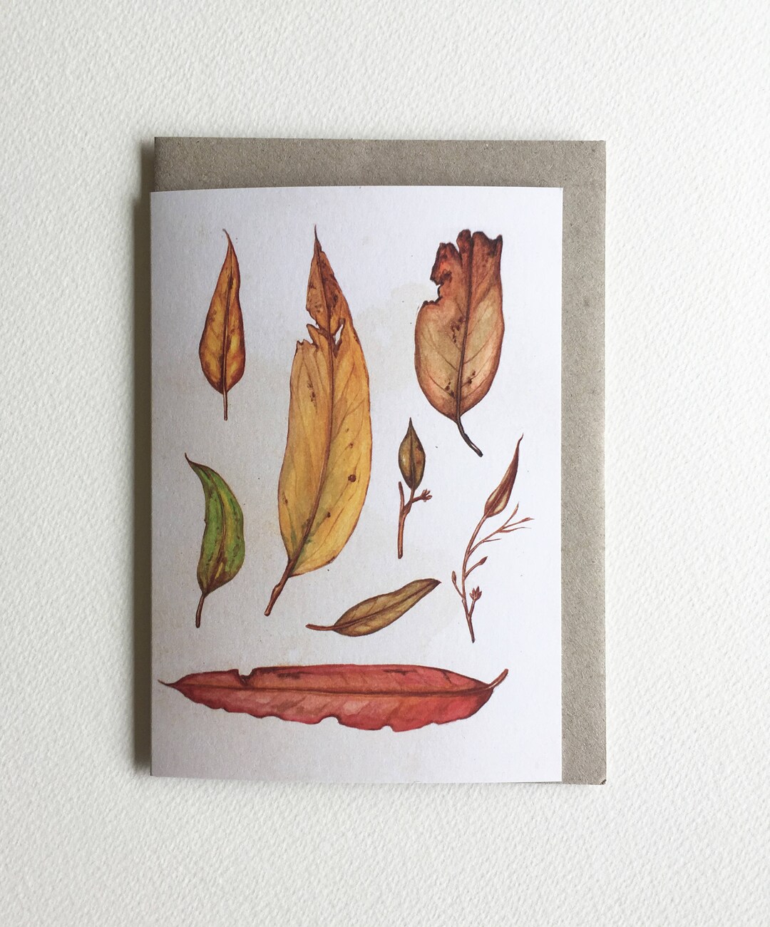 Greeting Card, A6. Watercolour Gumleaves Artwork. Australian Gumleaves ...