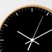 Black Wall Clock Classic Design Black and White Minimalist - Etsy