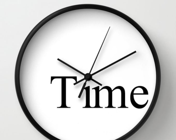 Time Quote Wall Clock, Modern Clock, Wooden Wall Clocks - Etsy