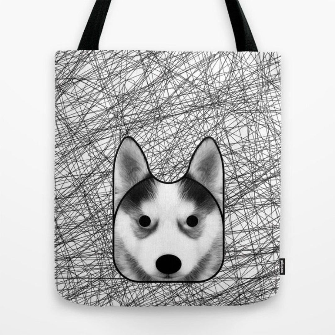 Husky Tote Bag Dog Shoulder Bag Dog Bag Dog Purse Dog Lover Dog ...