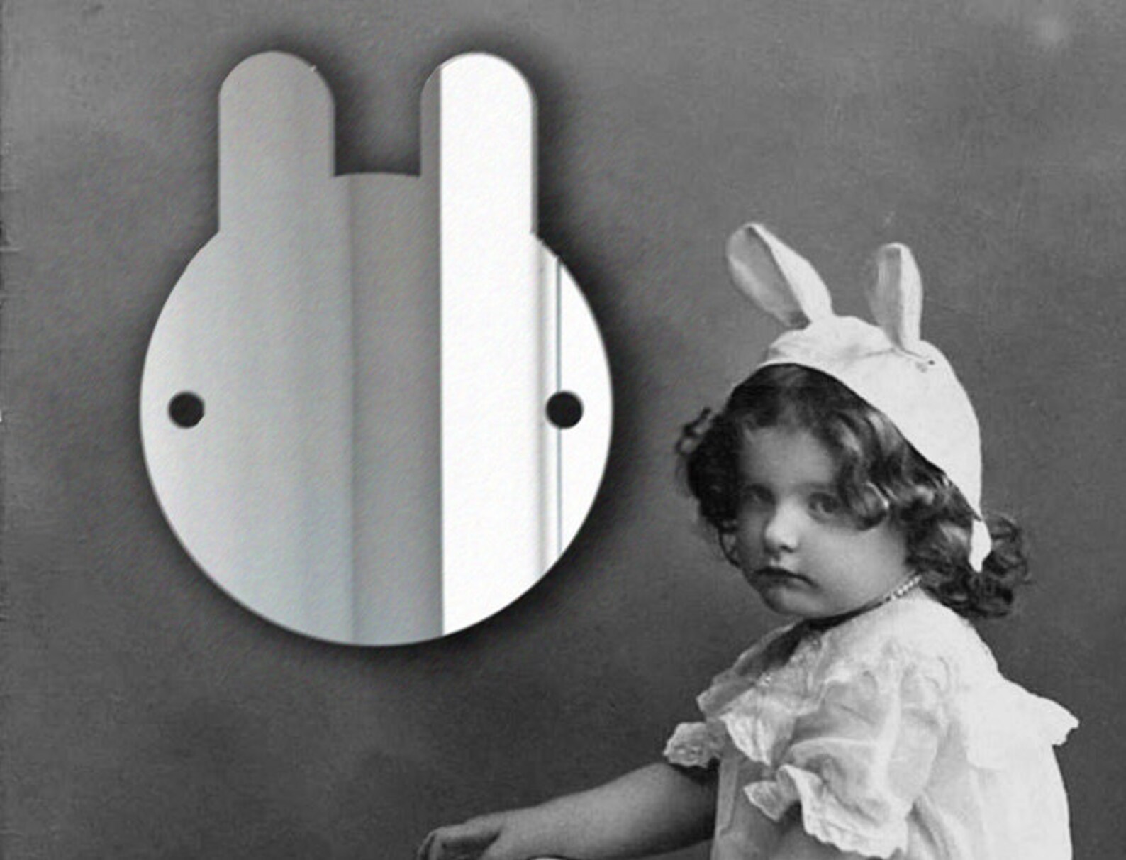 Small Wall Mirror Cute Bunny Decor - Etsy