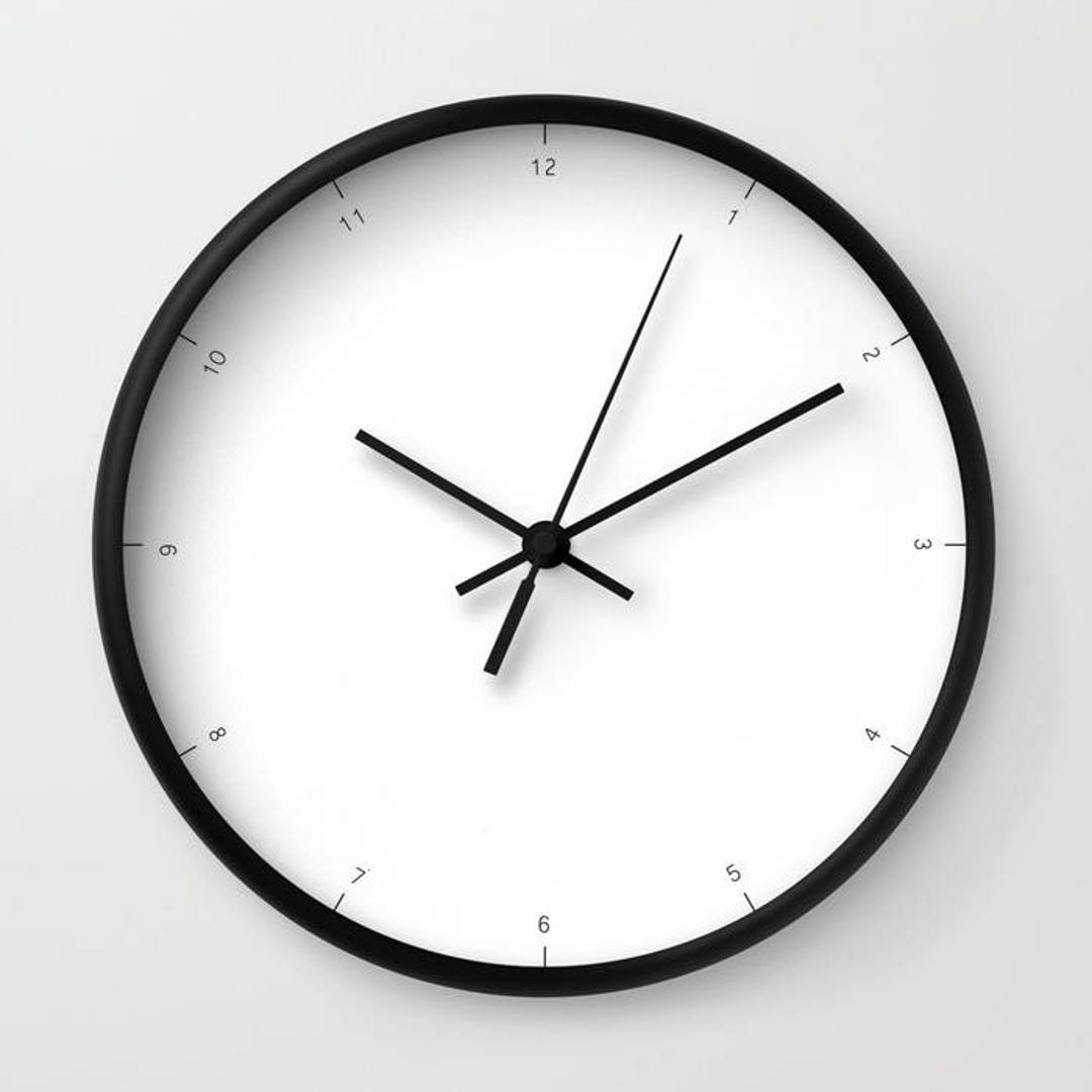 Wall Clock With Small Numbers of Hours, Very Chic and Modern Wall Clock ...