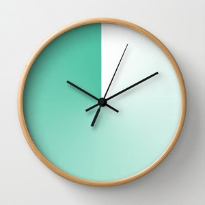 Mint Shade Wall Clock, Minimalist Clock for Modern Environment, Gift ...