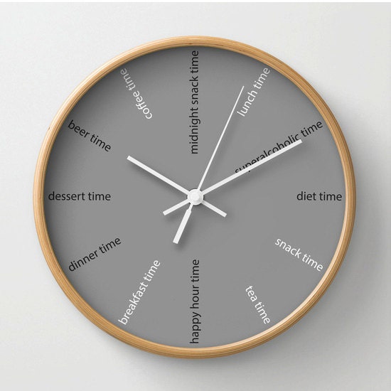 Kitchen Wall Clock Funny Clock With Positive Message About - Etsy