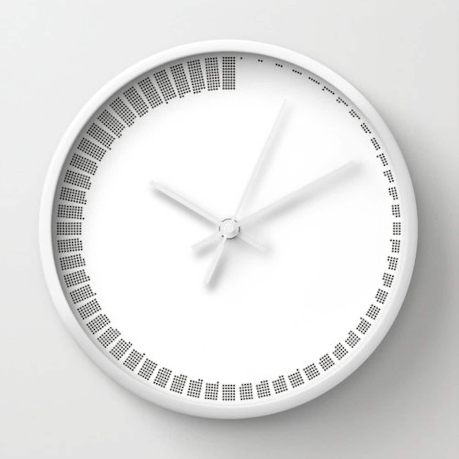 Simple Modern Wall Clock Black and White Minimal Sixty | Etsy