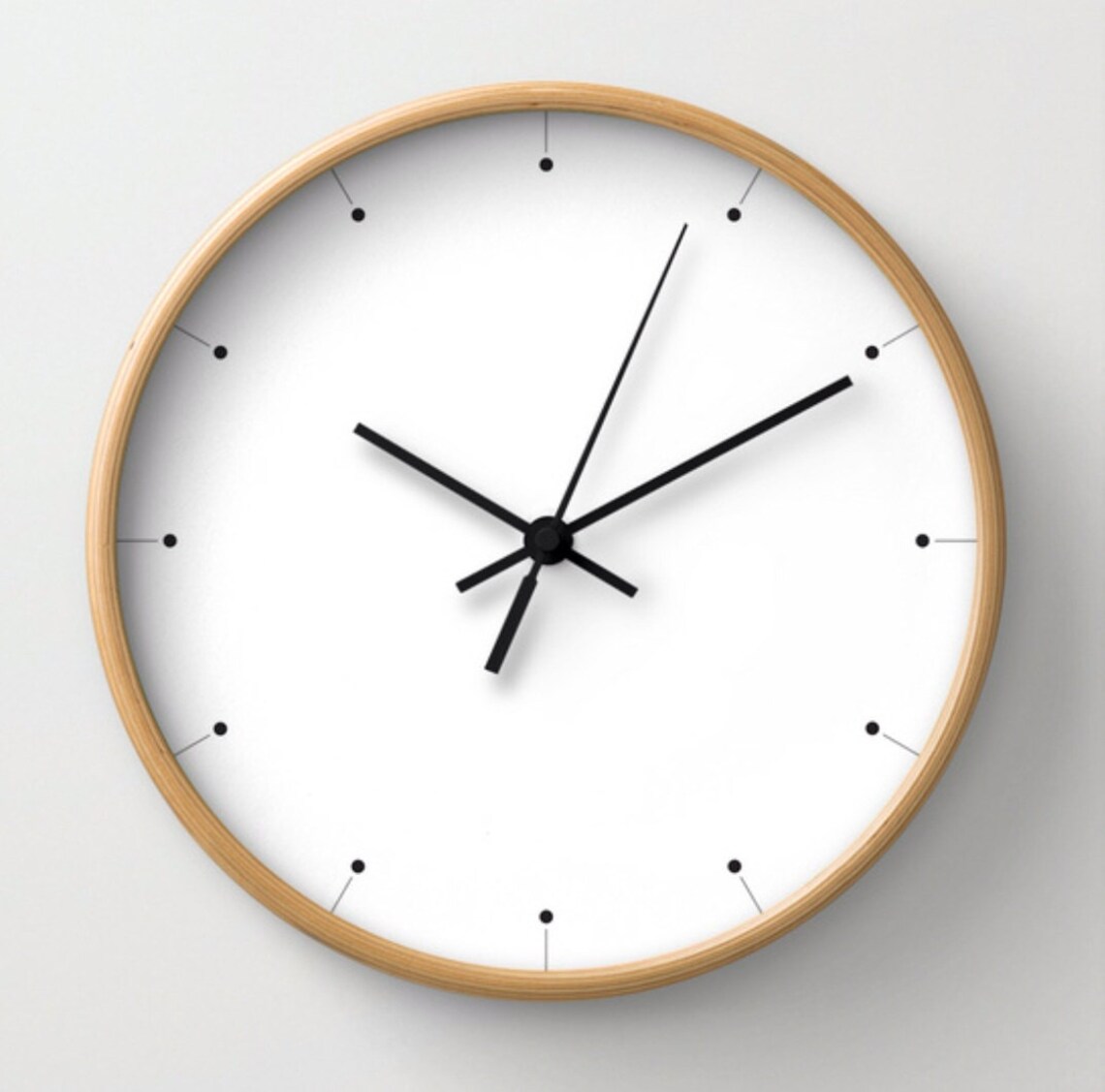 Simple Wall Clock Black and White Clock Minimalist Design - Etsy Israel
