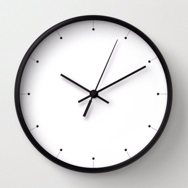 Black White Clock - Etsy