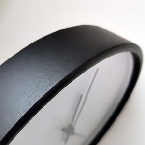 Blue Wall Clock With Wood Frame , Modern and Classic Clock , Minimal ...