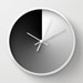 Gradient Wall Clock Unique Wall Clock Black and White Gray Shadow ...