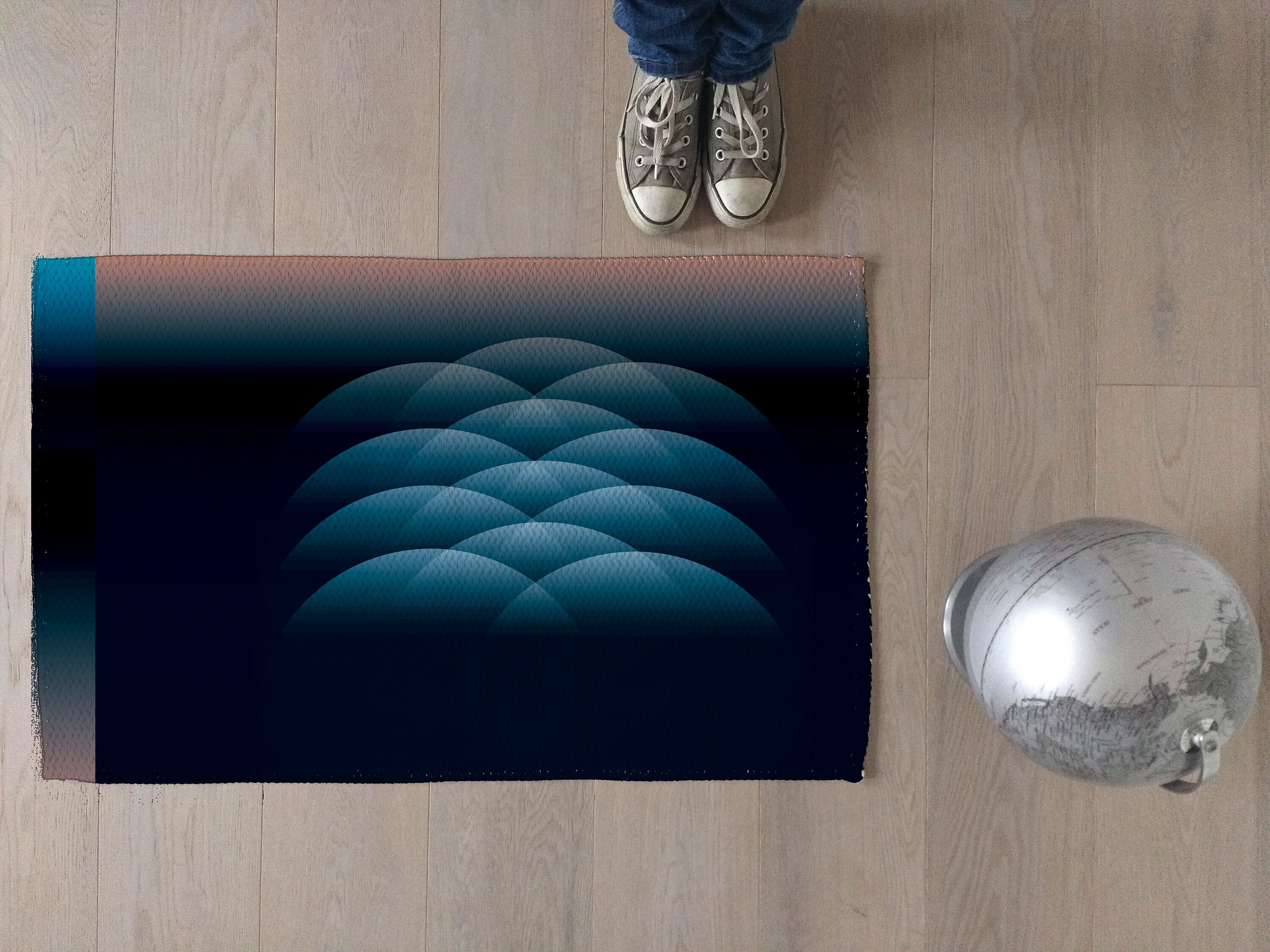 Moon phases decor Contemporary rug for your home Rag rug with | Etsy