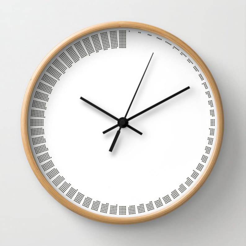 Simple Modern Wall Clock Black and White Minimal Sixty | Etsy