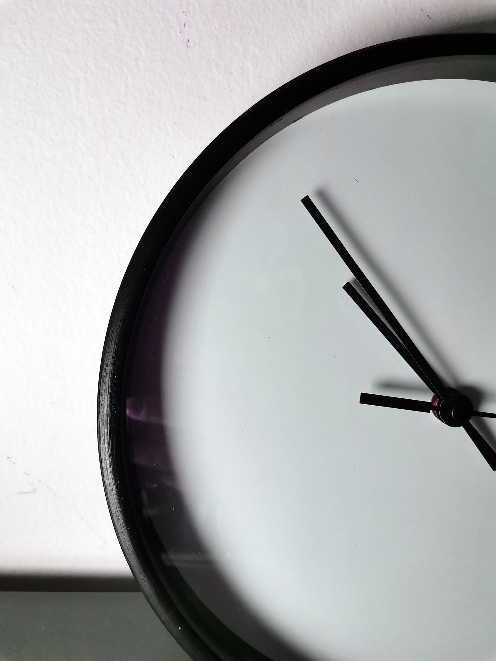 Blue Wall Clock With Wood Frame , Modern and Classic Clock , Minimal ...