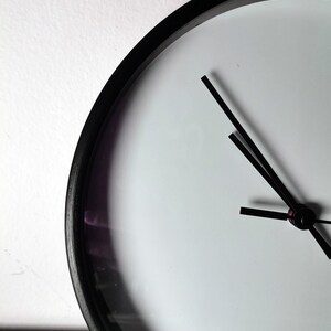 Blue Wall Clock With Wood Frame , Modern and Classic Clock , Minimal ...