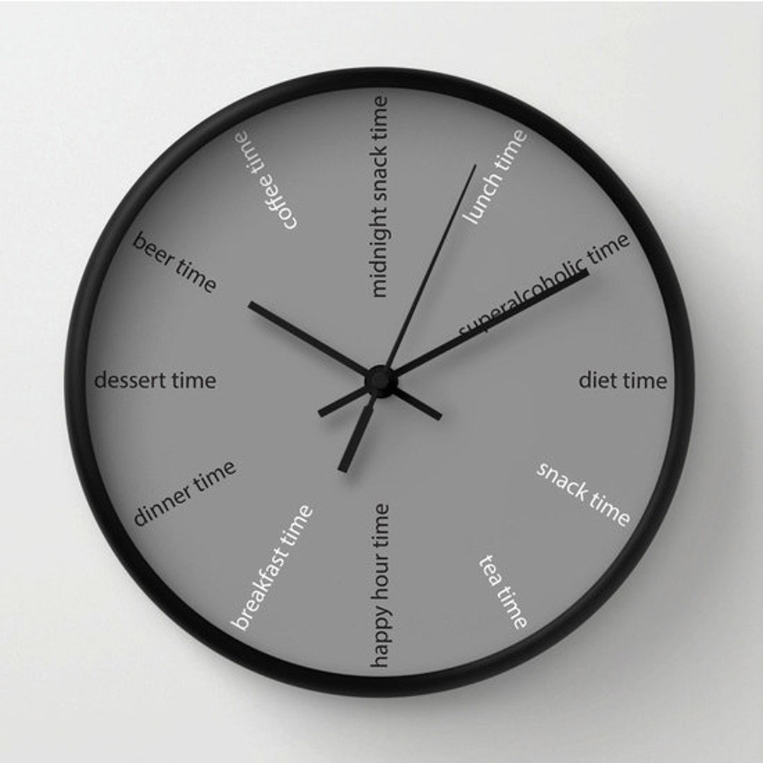 Kitchen Wall Clock Funny Clock With Positive Message About - Etsy