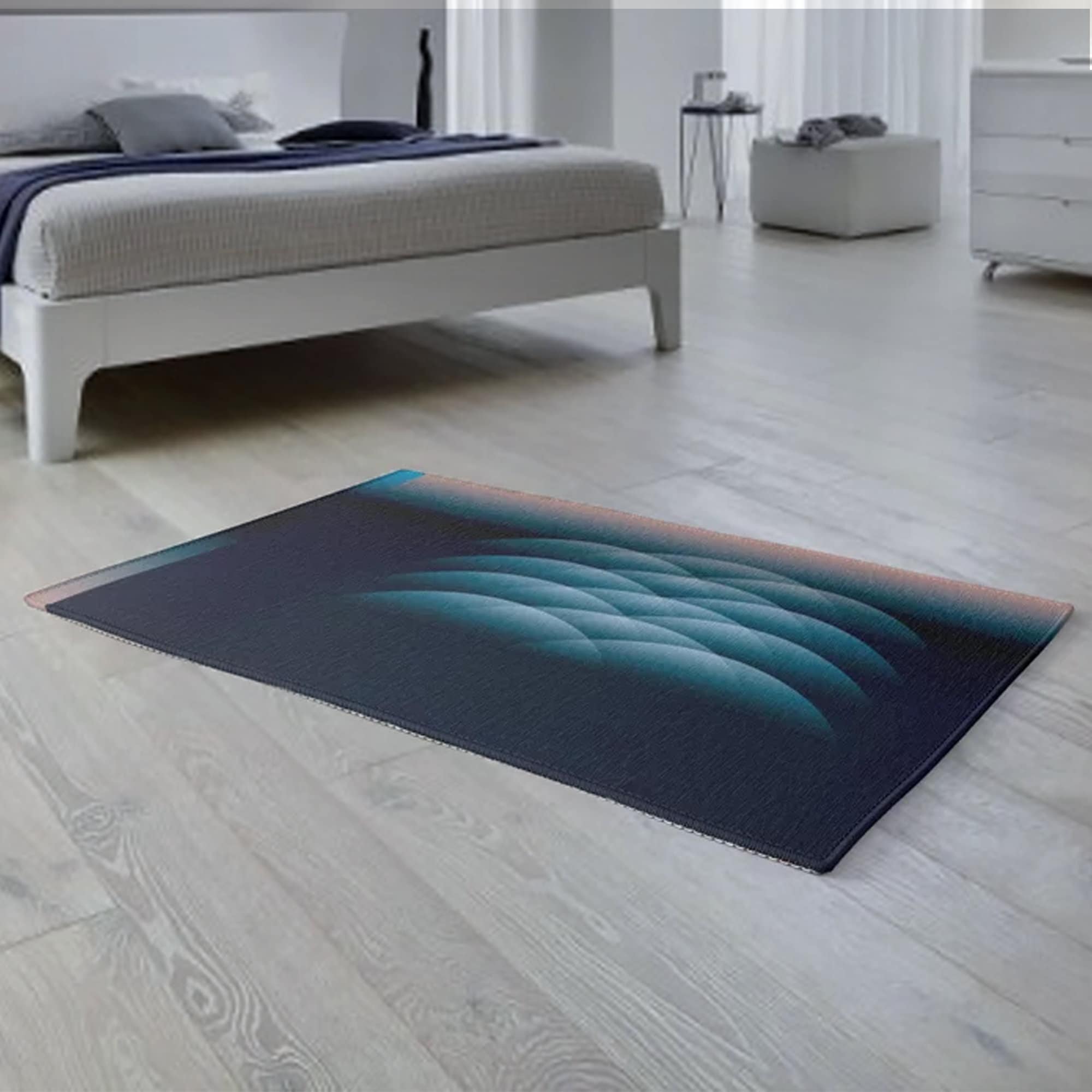 Moon phases decor Contemporary rug for your home Rag rug with | Etsy