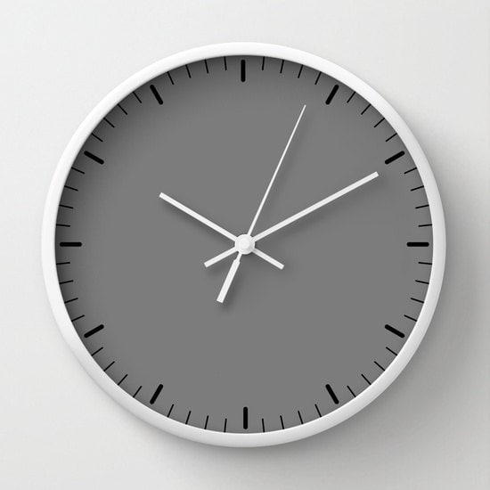 Grey Wall Clock Classic Design Black and White Minimalist | Etsy Canada