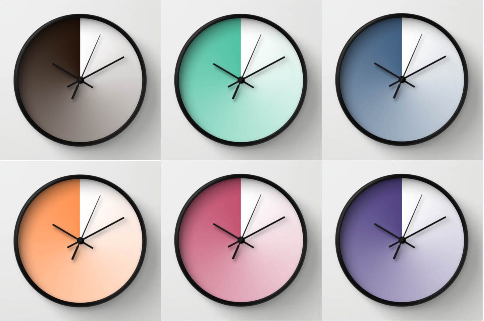 Mint Shade Wall Clock Minimalist Clock for Modern - Etsy