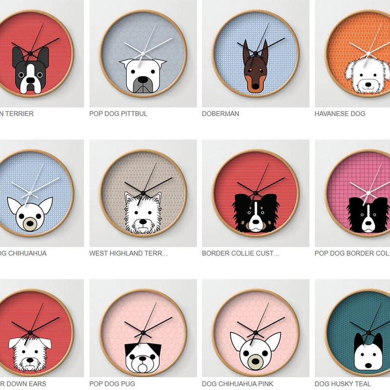 Dog Clock - Etsy