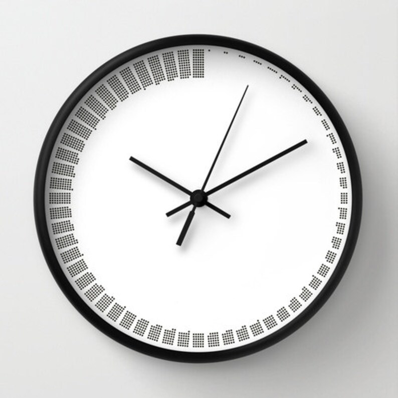 Simple Modern Wall Clock Black and White Minimal Sixty - Etsy UK