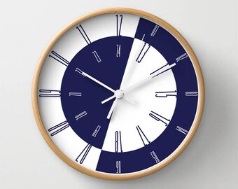 Navy Blue Clock - Etsy