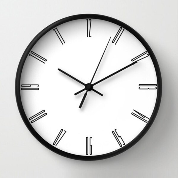 Black White Clock - Etsy
