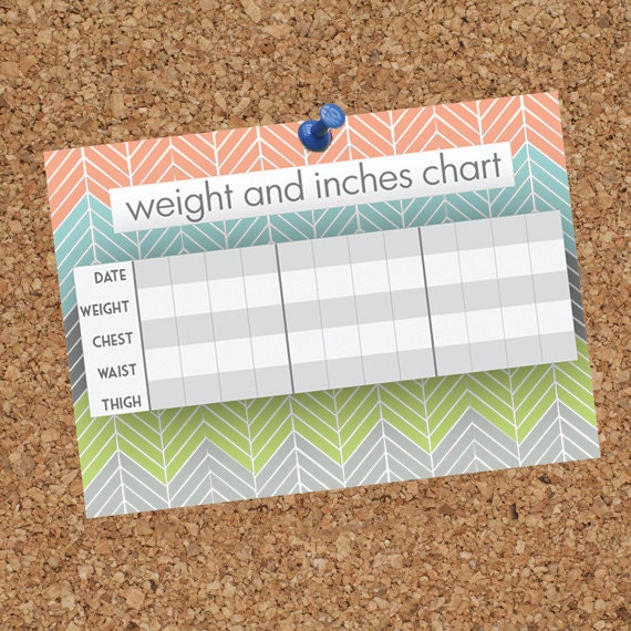 Printable Weight Loss Chart//8.5x11 AND 5x7 - Etsy