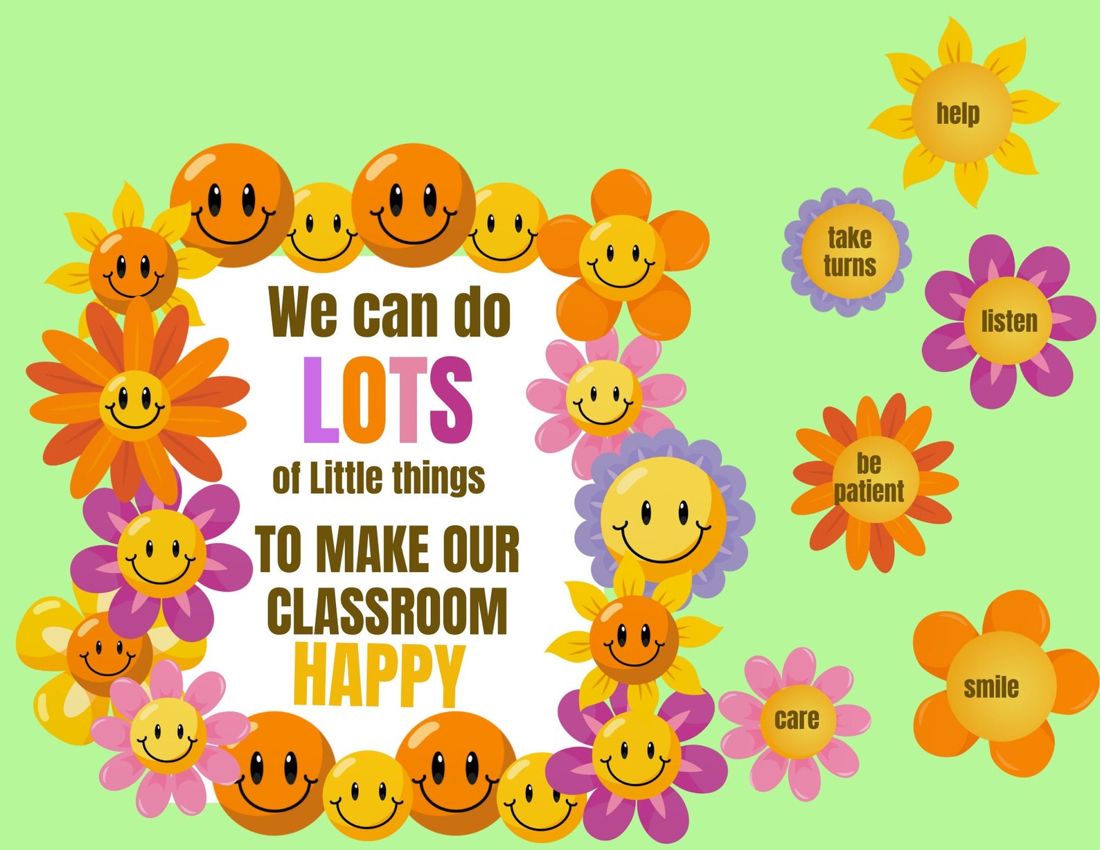 Happy Classroom Bulletin Board, Classroom Bulletin Board, Classroom ...