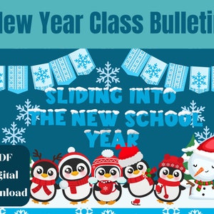 New Year Bulletin Board, Winter Wonderland, Sliding Into Winter ...