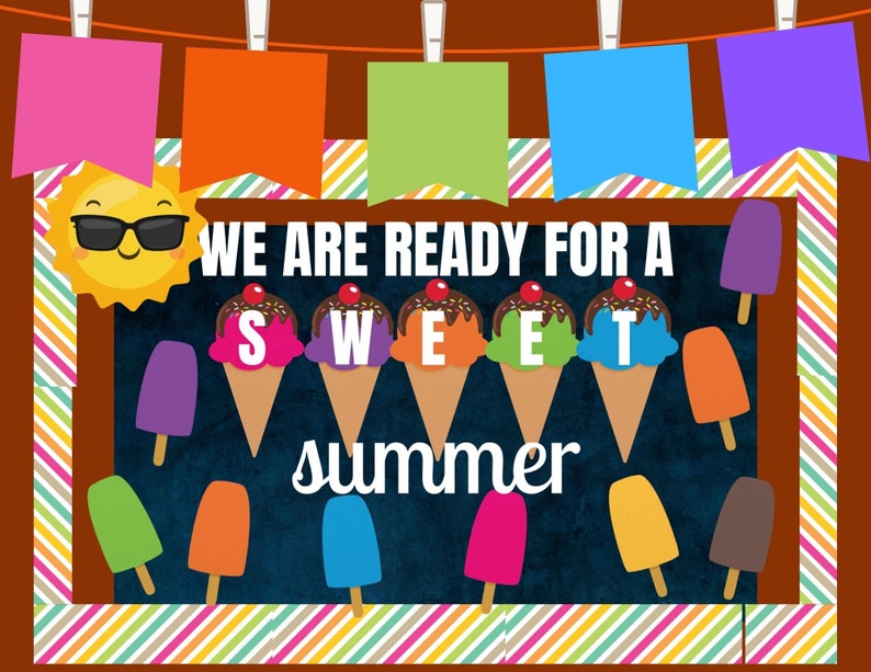 Summer Classroom Bulletin Board Set, Sweet Summer Bulletin, Summer ...