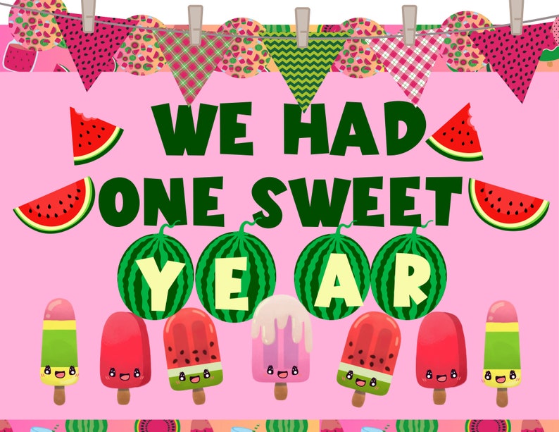 Summer Classroom Bulletin Board, Watermelon Decor, Sweet Year, Teacher ...