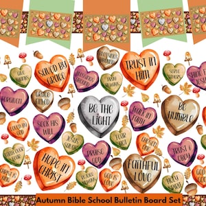 Fall Bible School Bulletin Board Set, Autumn Bulletin Board, Church ...