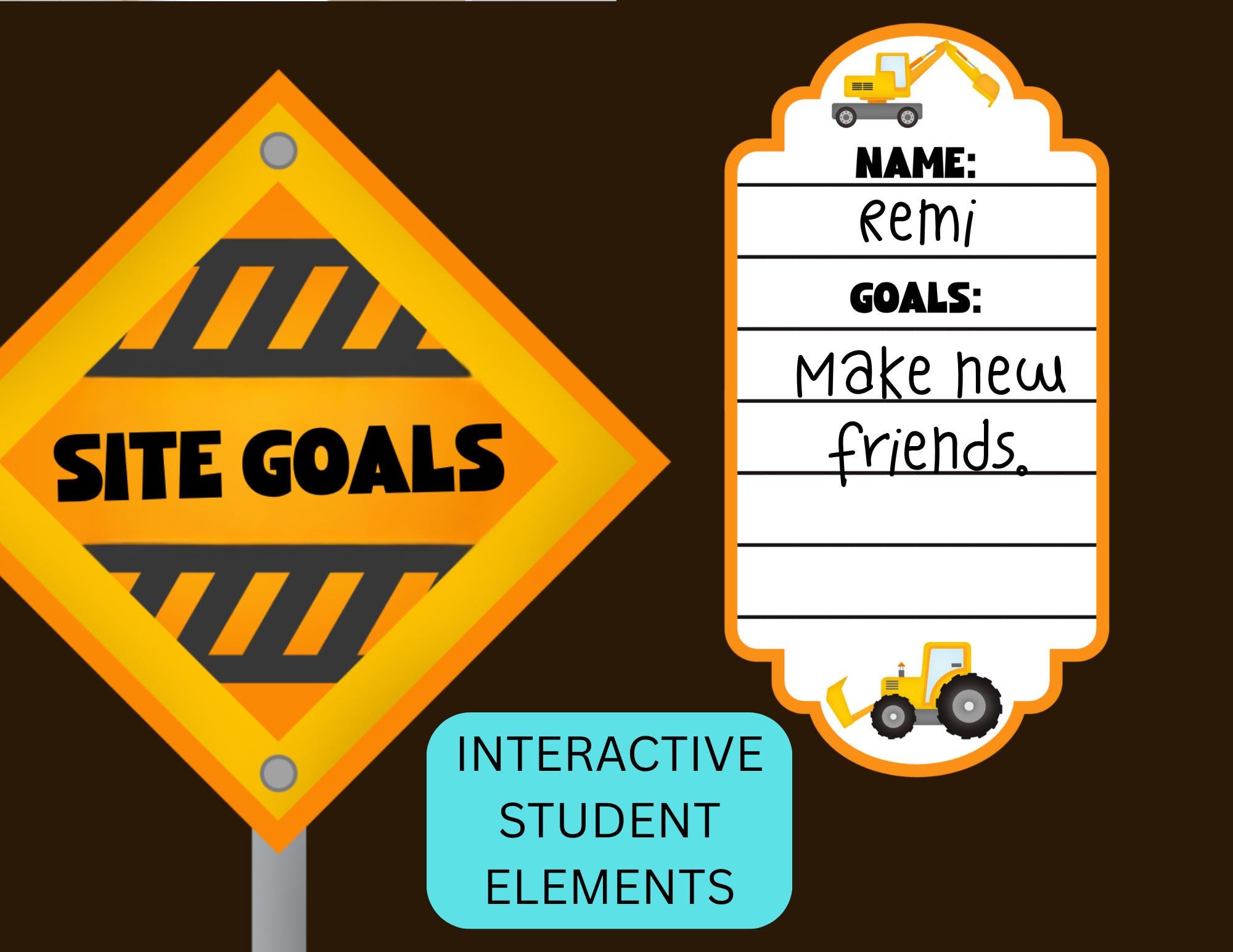 Construction Themed Back to School Bulletin Board, Printable Classroom ...